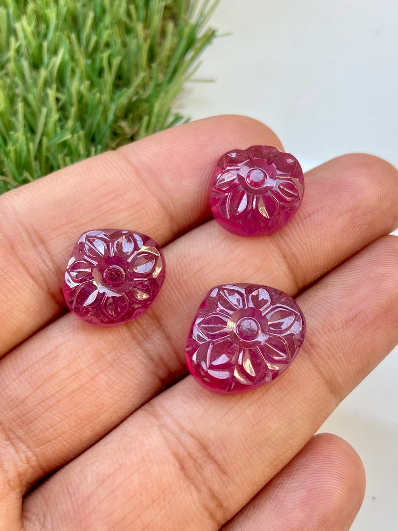Rare Quality Ruby Carved Layout Use for Making Jewelry 3 - Etsy