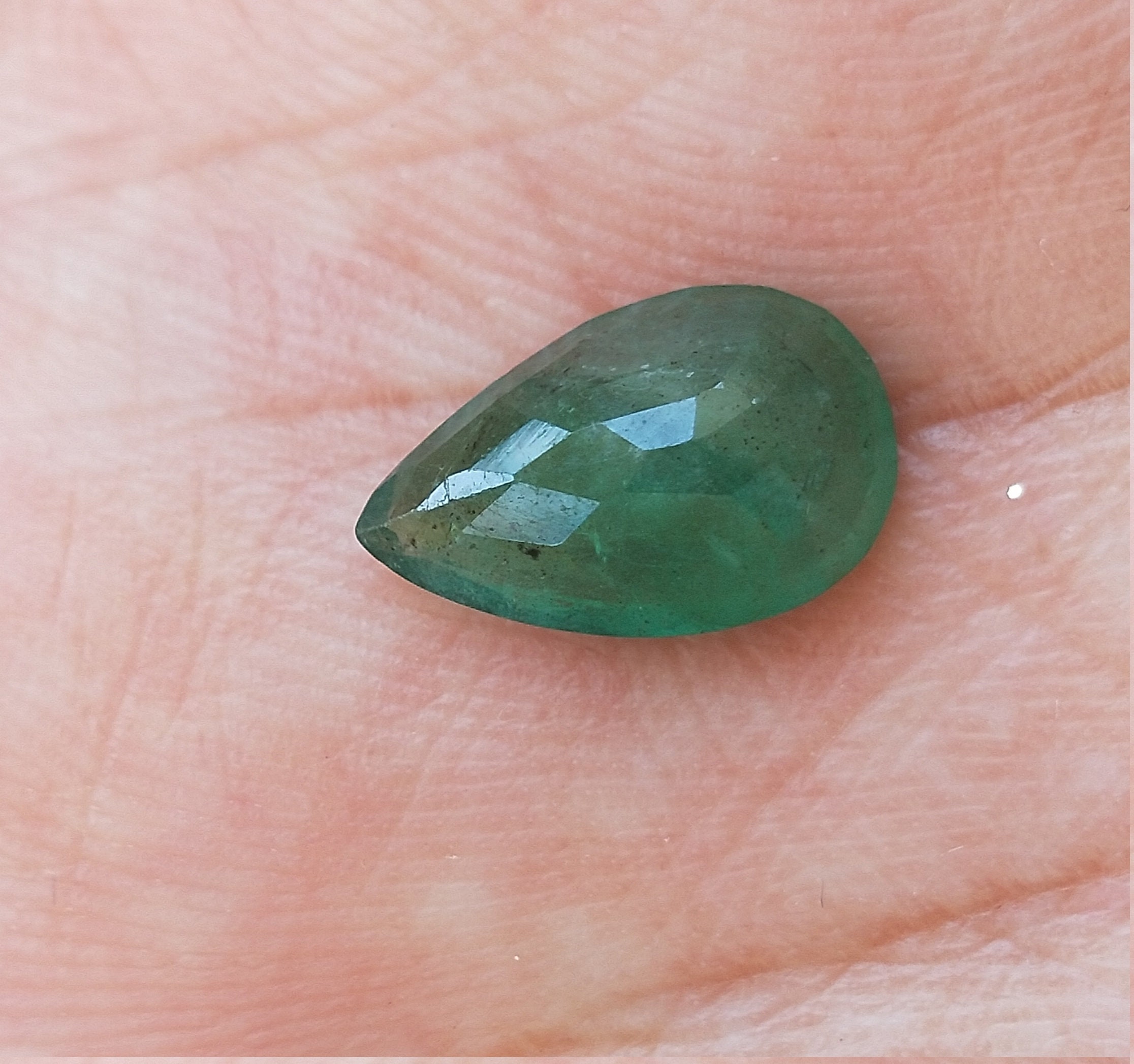 2.5 Cts Precious Emerald Pear Cut Faceted Stones Natural | Etsy