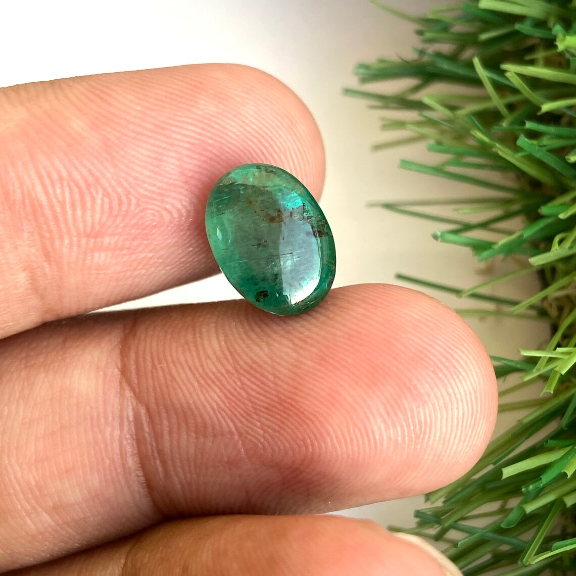 4.5 Carat Emerald Cabochon , Natural Emerald Cabochon ,precious Zambia ...