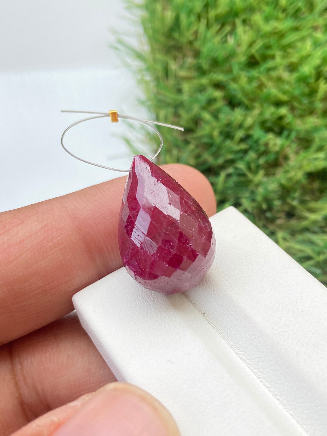 22x15 Mm Natural Ruby Faceted Drops for Jewelry Making Stone ~~ 42.90 ...