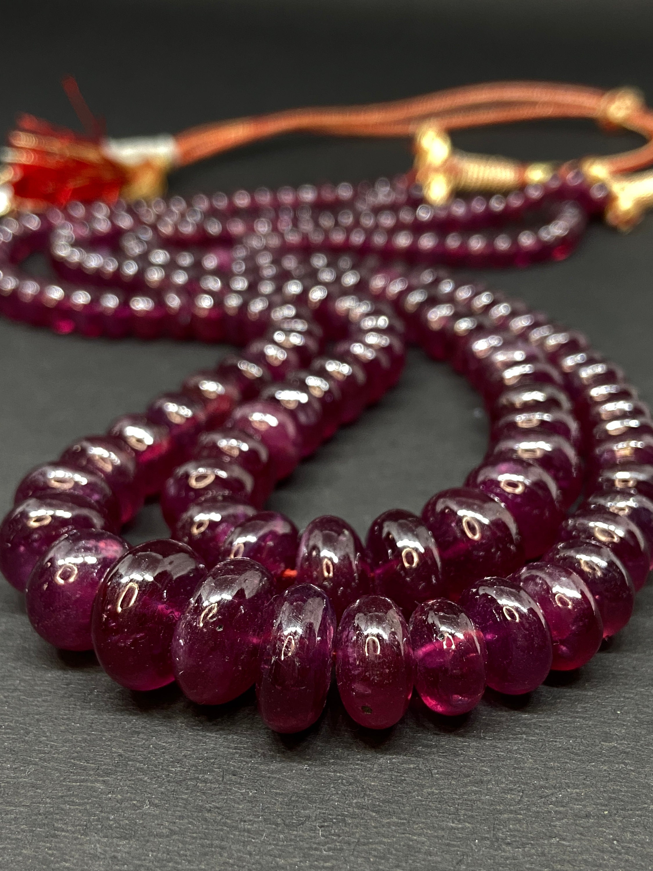 870 Carats Natural Precious Ruby Beads ~ Ruby Beads Ruby Rondelle Beads ...