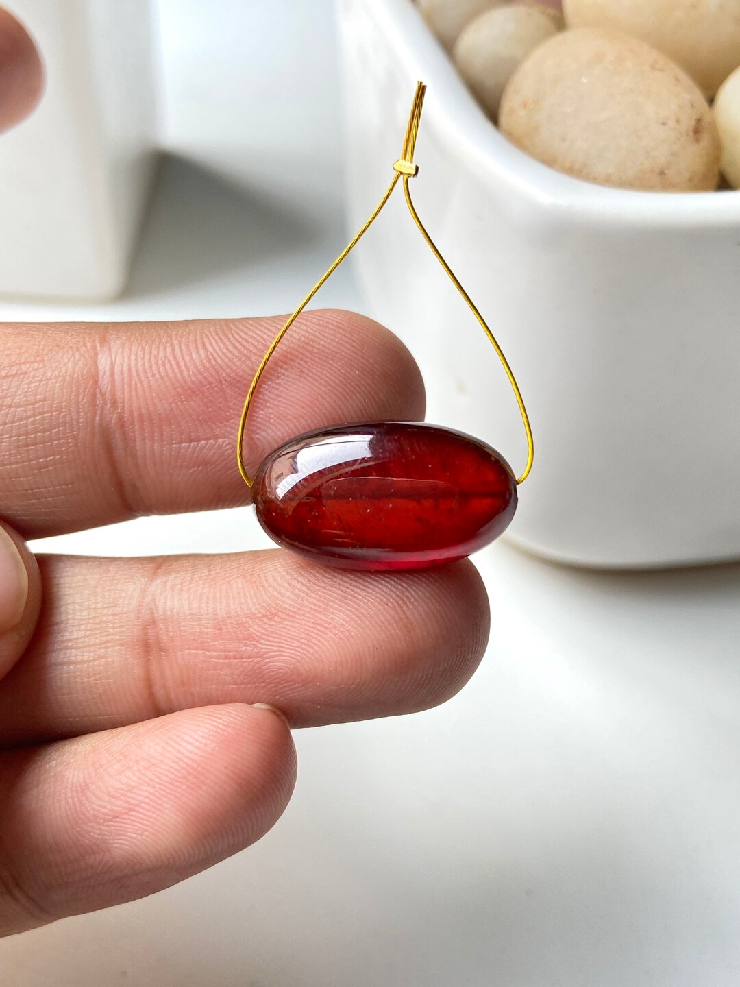 Buy 34.90 CRT Unique Hessonite Plain Nugget Tumbled Cabochon, Straight ...