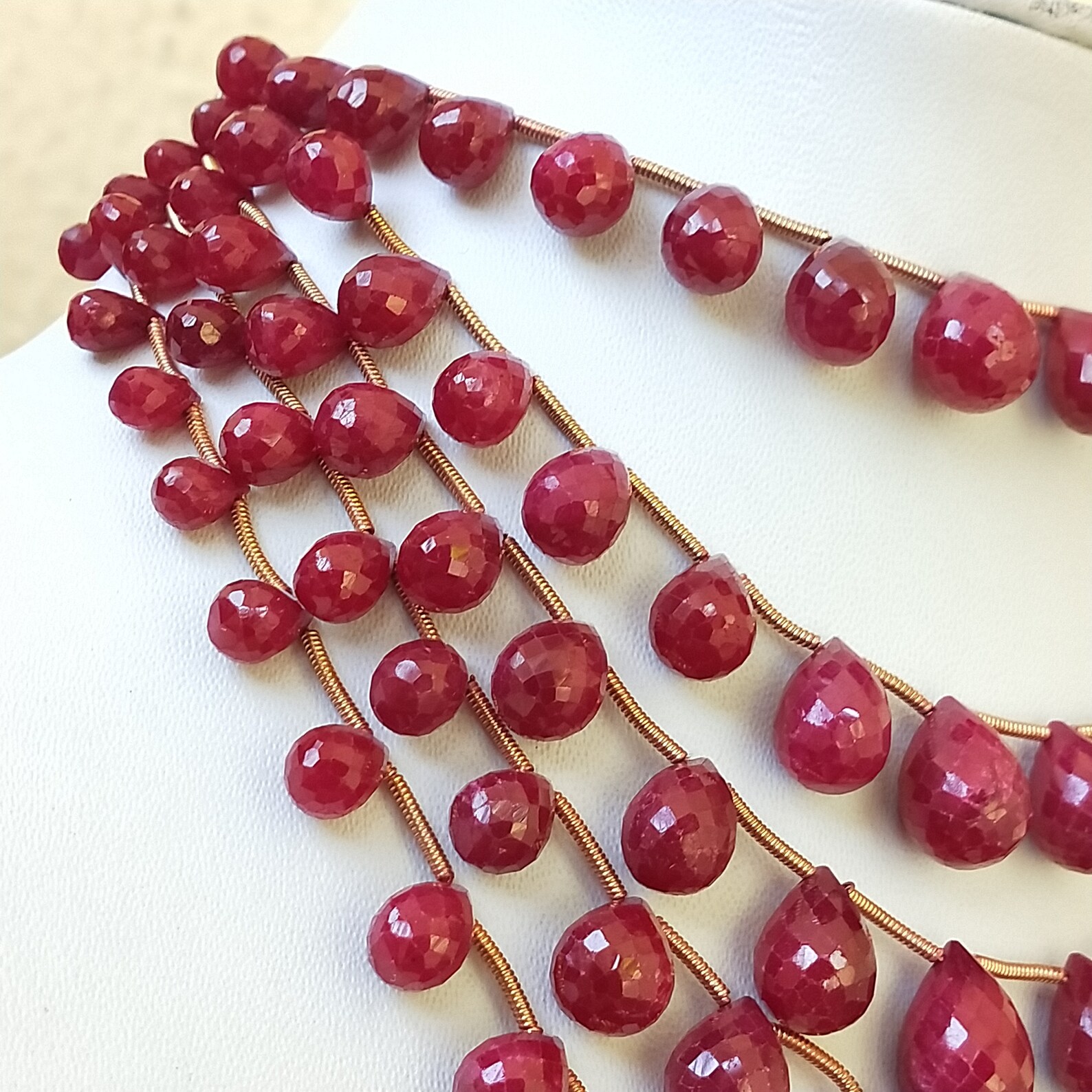 Ruby Teardropamazing Natural Treated Ruby Faceted Teardrops | Etsy