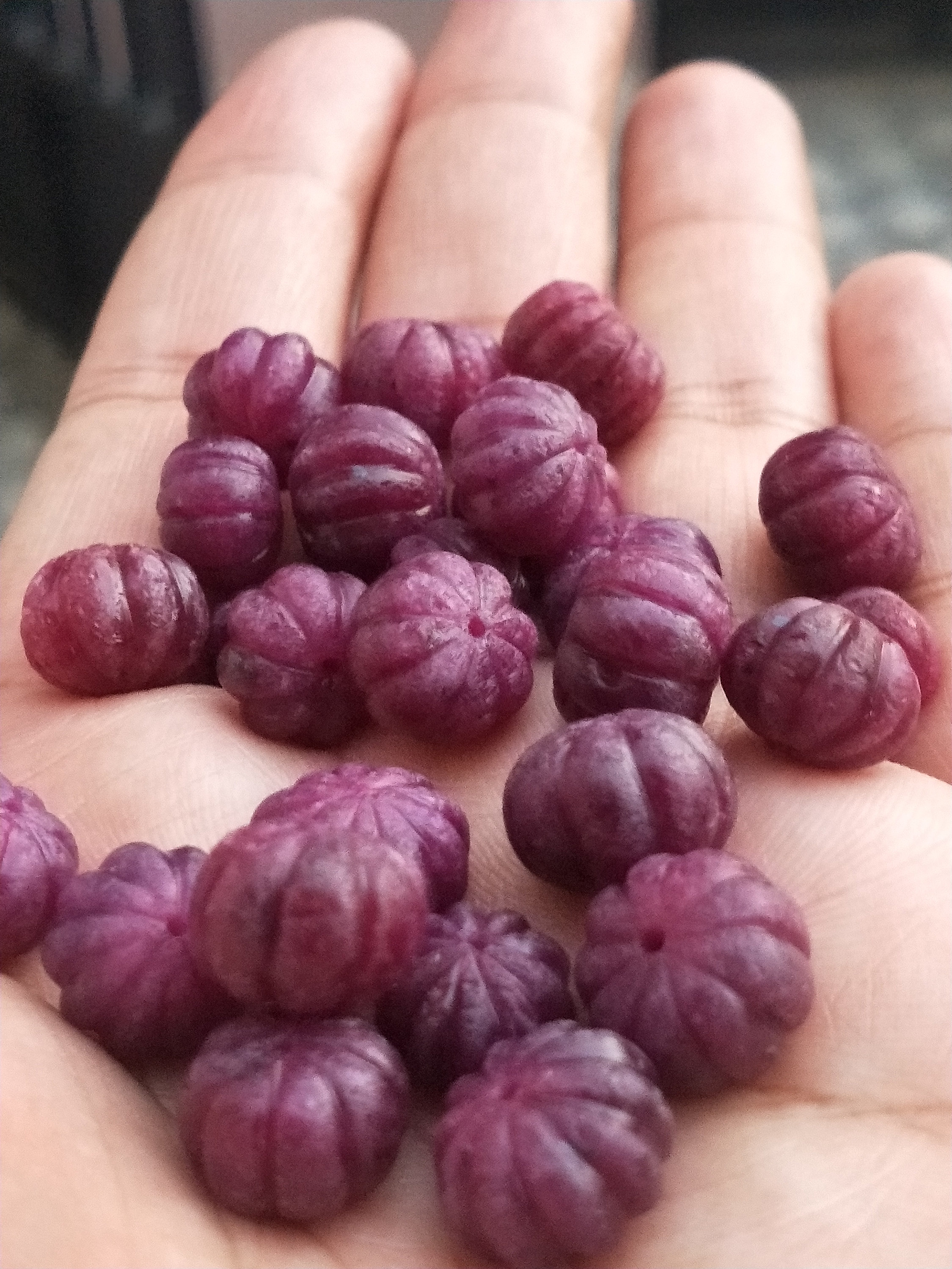 Vintage Ruby Melons Antique Melon Cut Rondelle Rubies for | Etsy