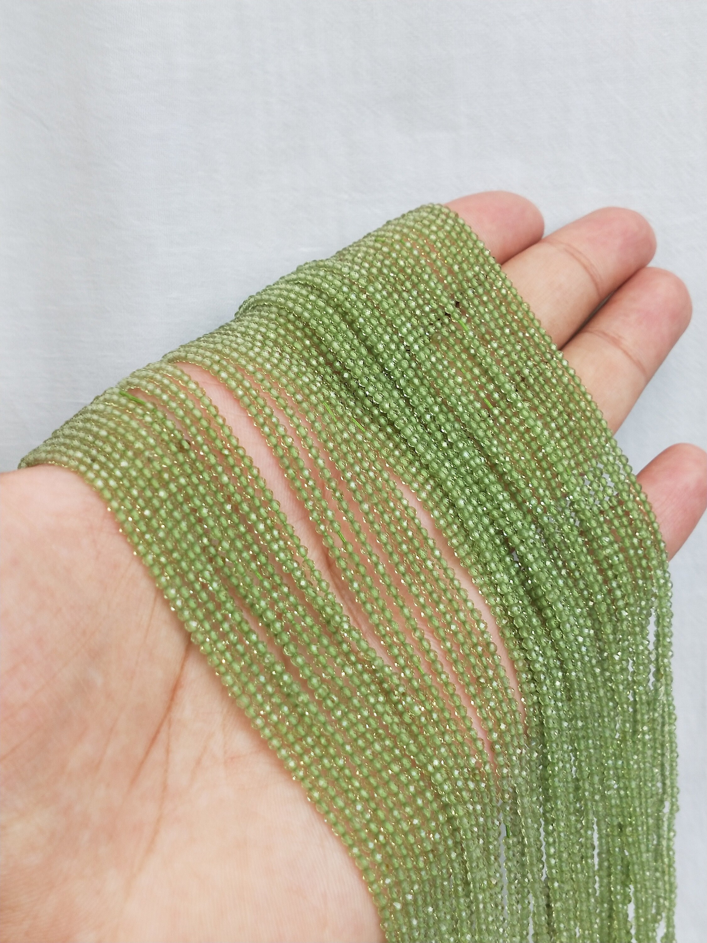 2mm Natural Luster Green Peridot Faceted Round Beads AAA - Etsy UK