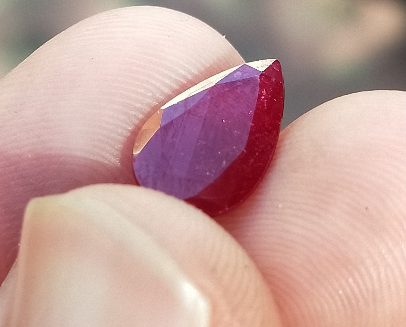 Precious Ruby Natural Longido Ruby Pear Israel Cut Stone | Etsy