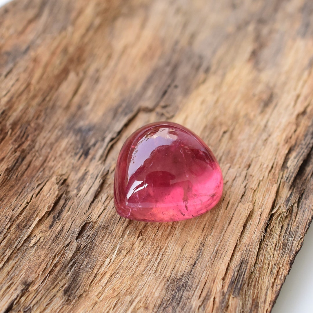 10.35 Ct. Natural Rubellite Tourmaline Cabochon Gemstone Untreated Real ...