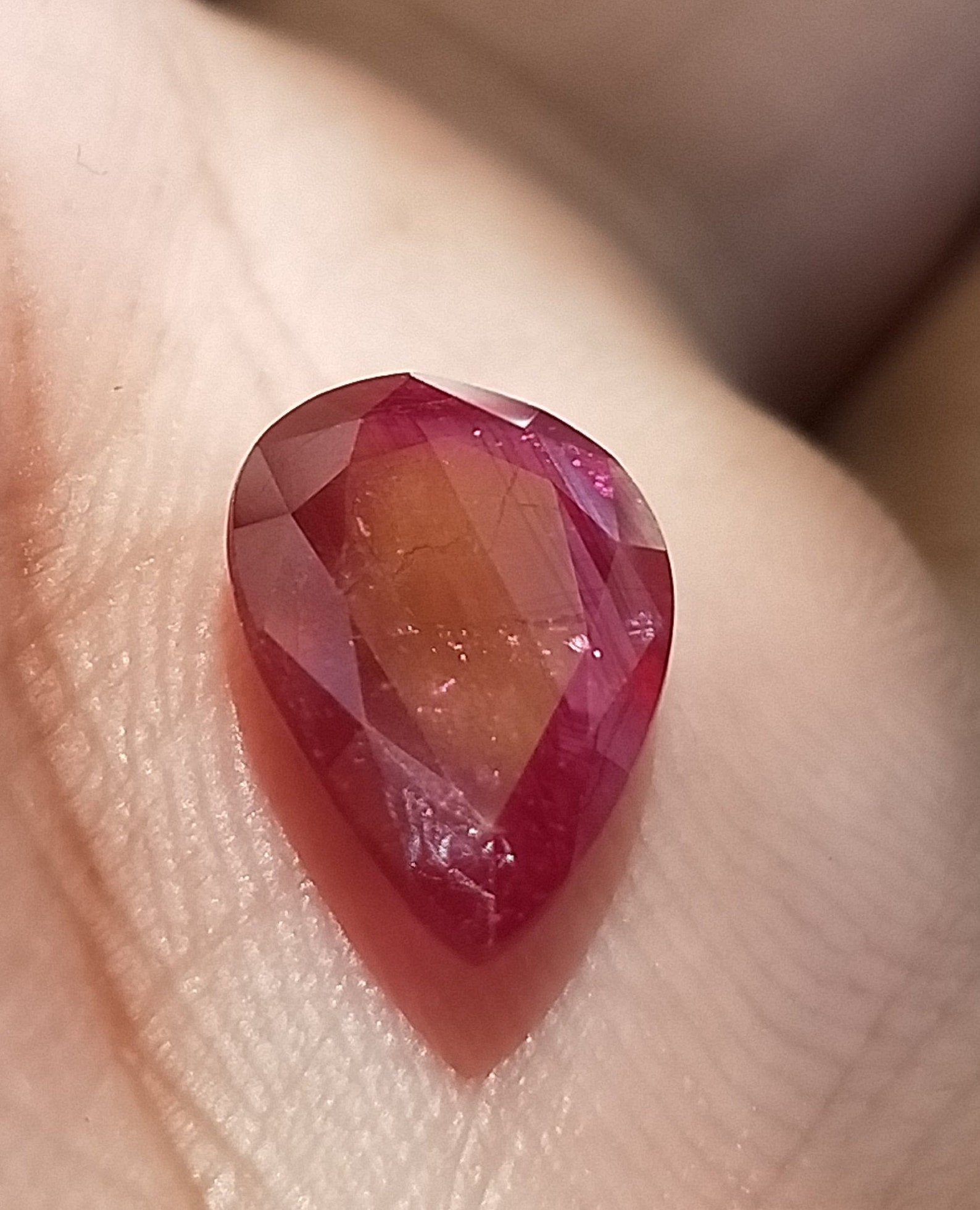 Precious Ruby Natural Longido Ruby Pear Israel Cut Stone - Etsy