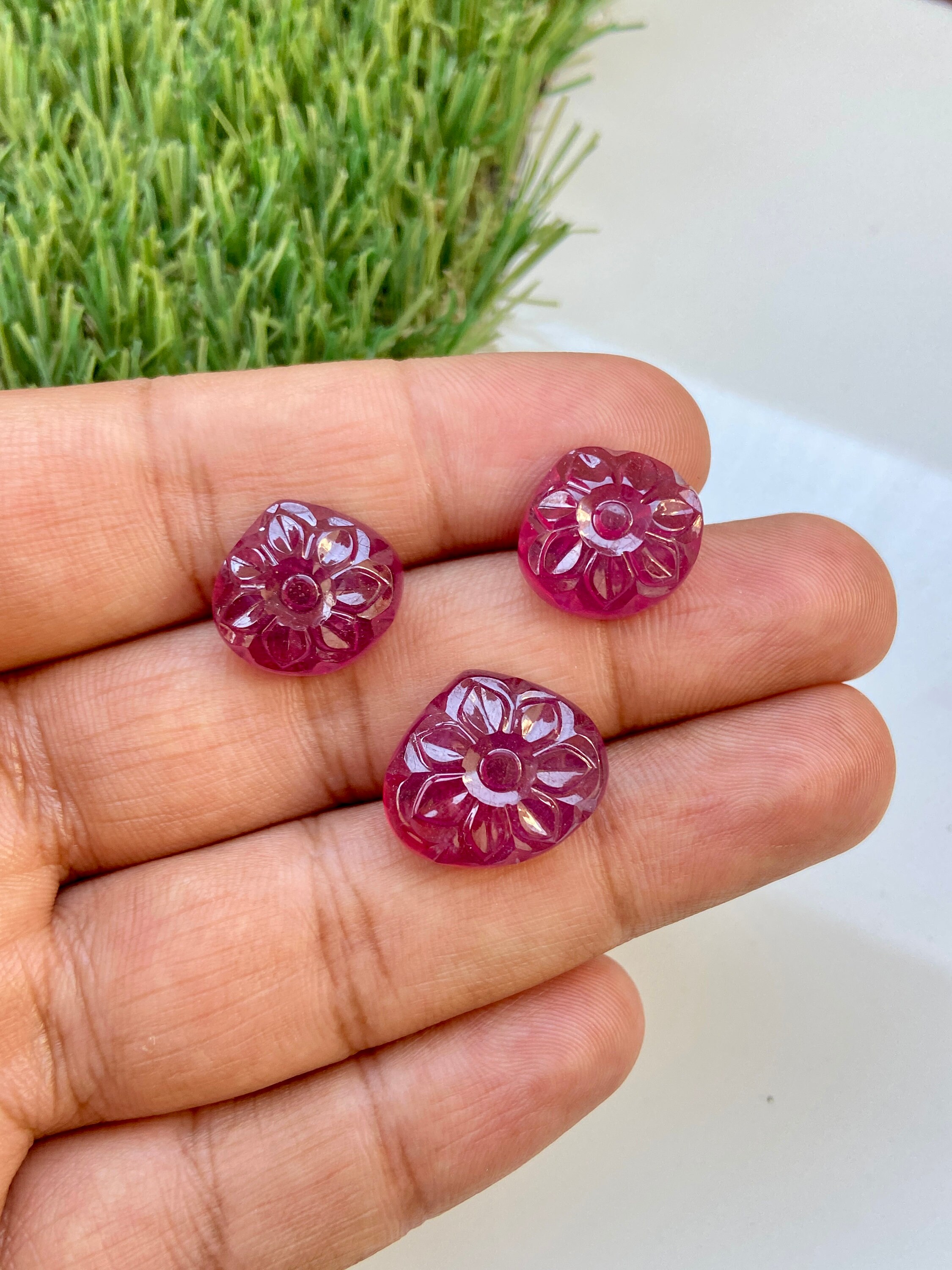 Rare Quality Ruby Carved Layout Use for Making Jewelry 3 - Etsy