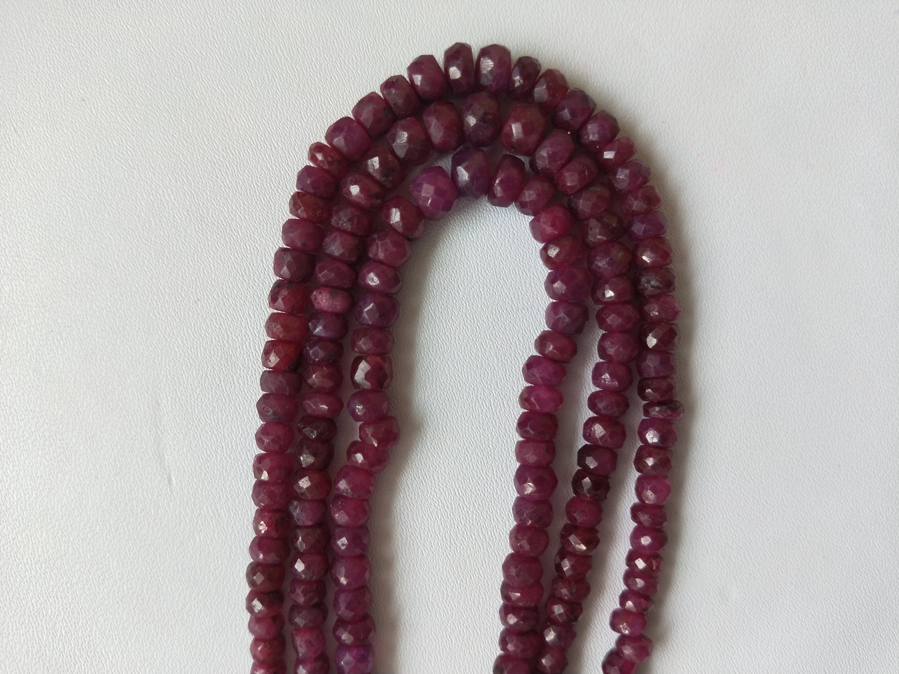 1816 Ruby Necklace Precious Ruby Faceted | Etsy