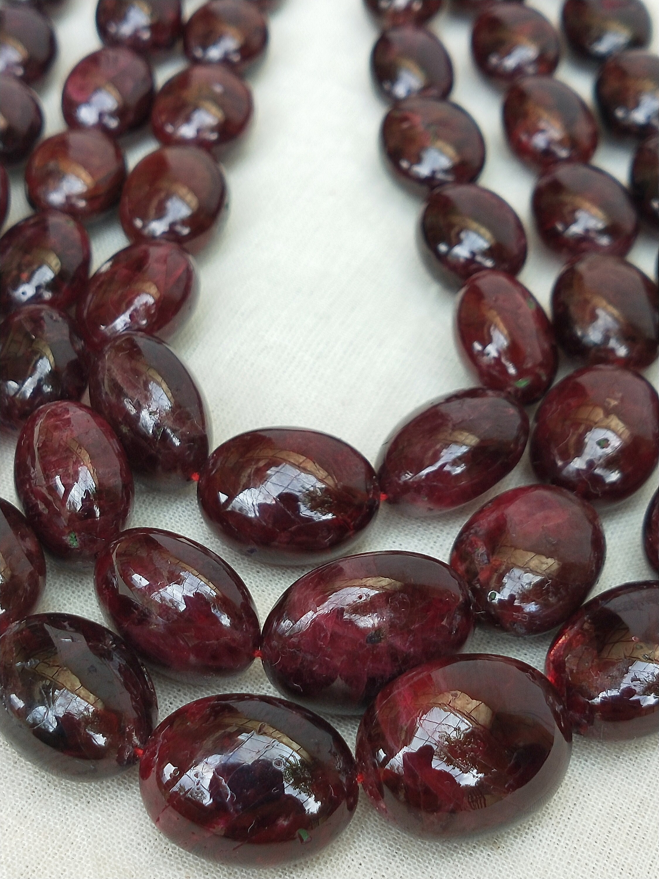 Rare & Precious Ruby Beads ___ Vintage Burma Spinel Ruby Oval Beads ...