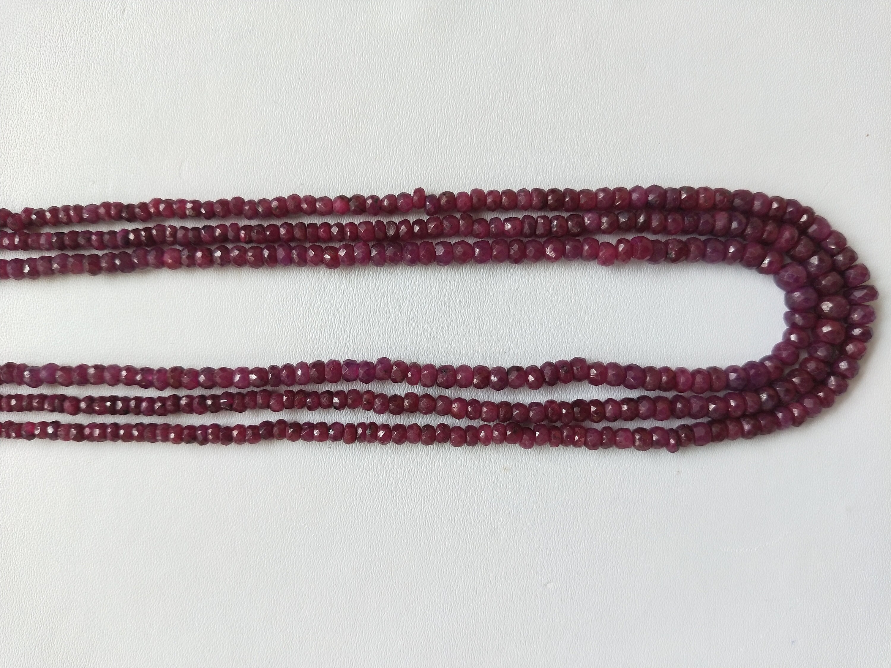 1816 Ruby Necklace Precious Ruby Faceted | Etsy