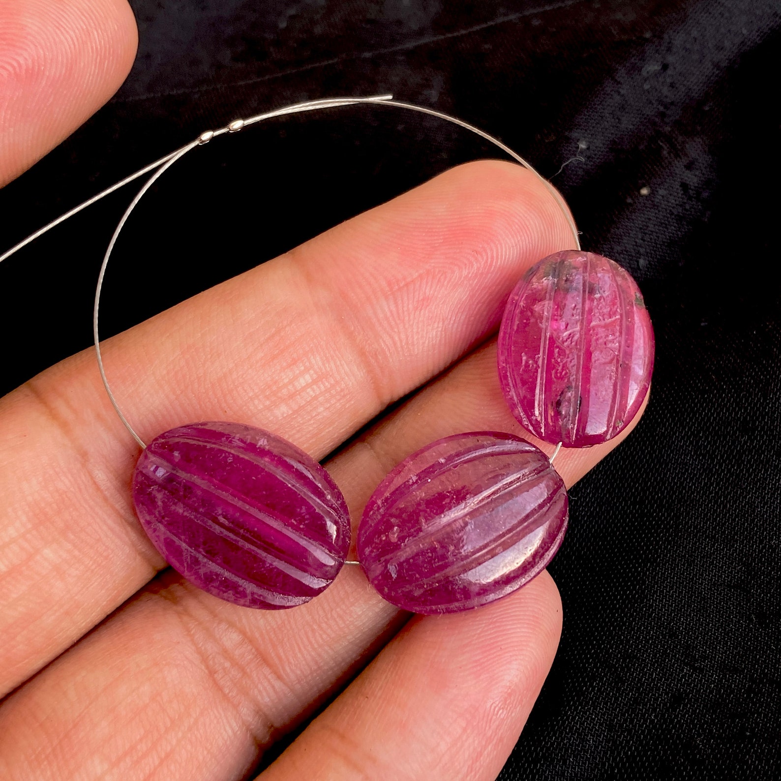 59 Carats Precious Ruby Carving Beads for Jewelry Making 14 - Etsy