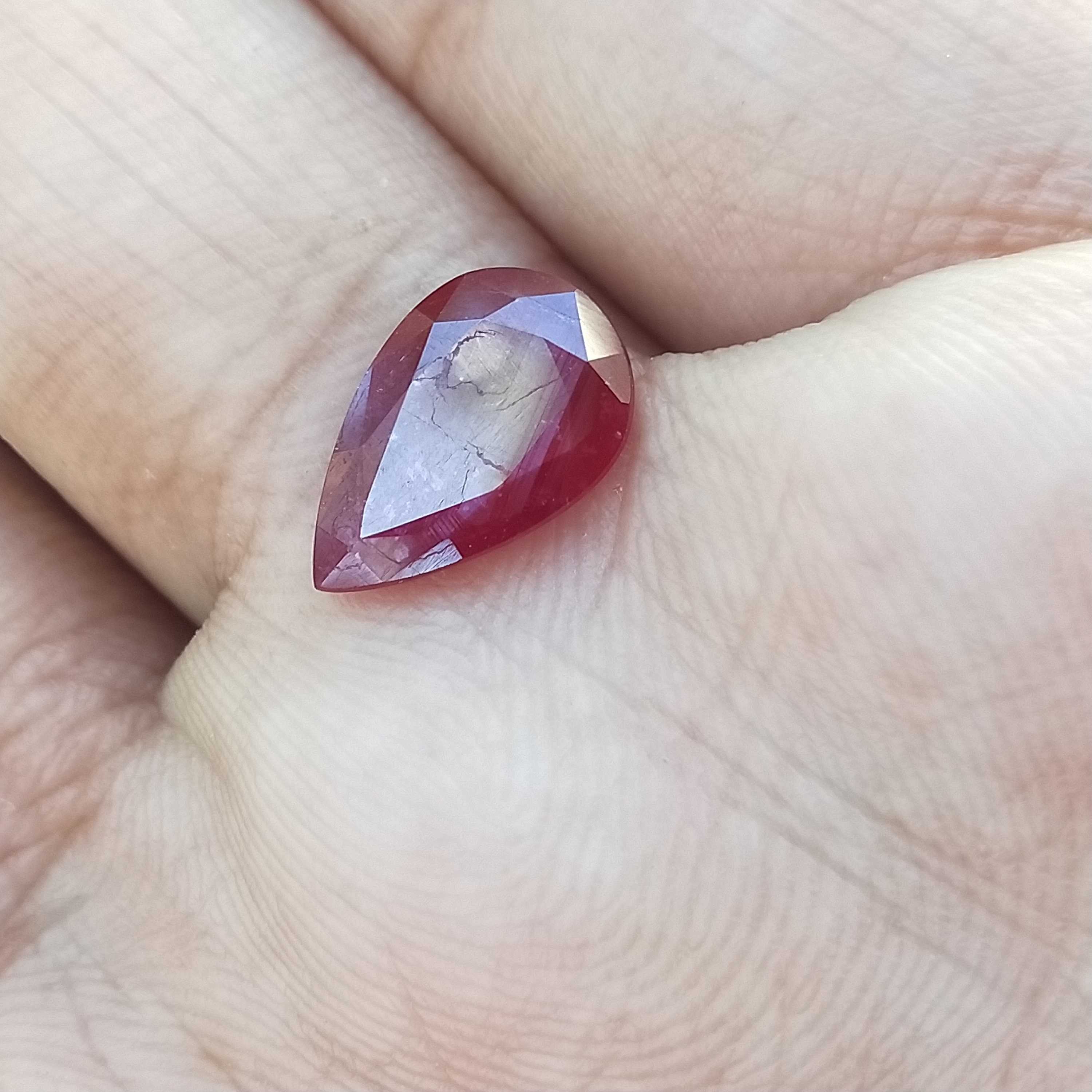Precious Ruby Natural Longido Ruby Pear Israel Cut Stone - Etsy