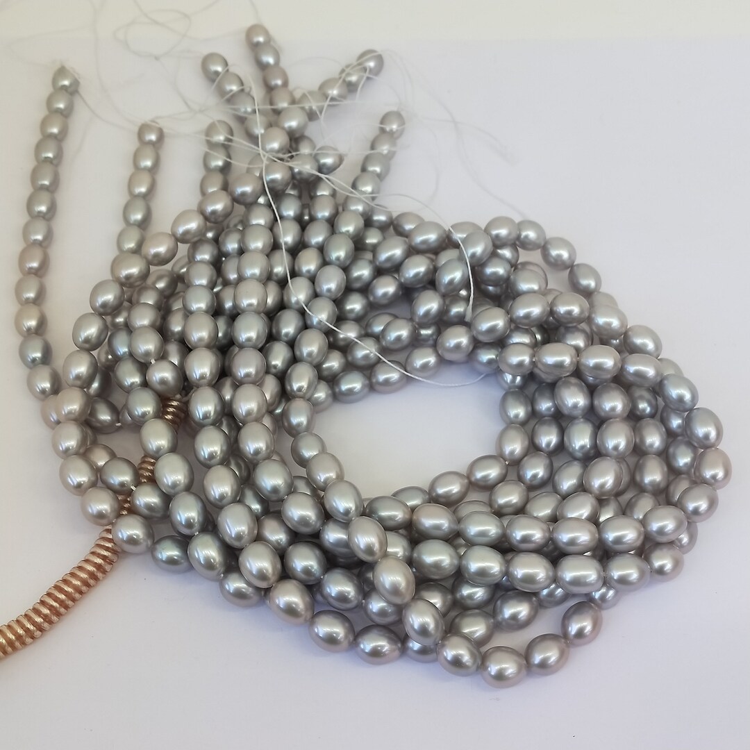 Fine Quality Cultured Pearls , 8 Mm Oval Smooth Pearls , 16 Inches ...