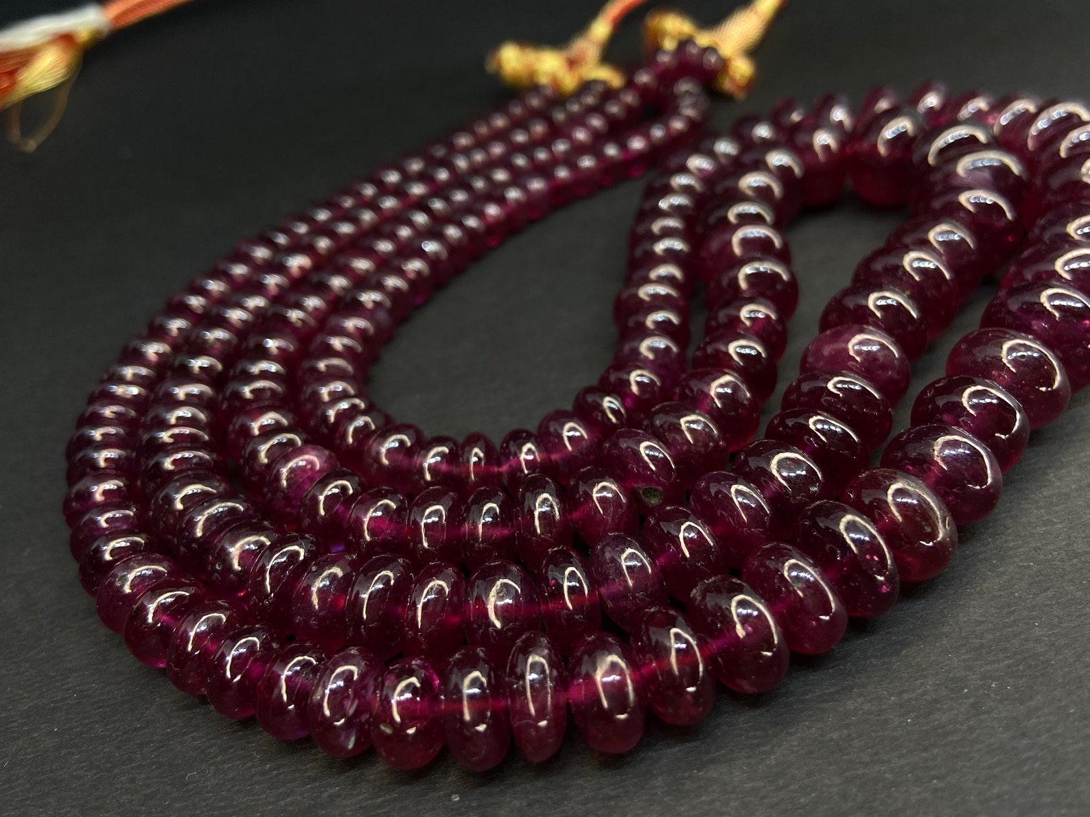 870 Carats Natural Precious Ruby Beads ~ Ruby Beads Ruby Rondelle Beads ...