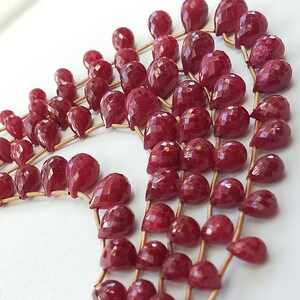 Ruby Teardrop--amazing Natural Treated Ruby Faceted Teardrops -- Top ...