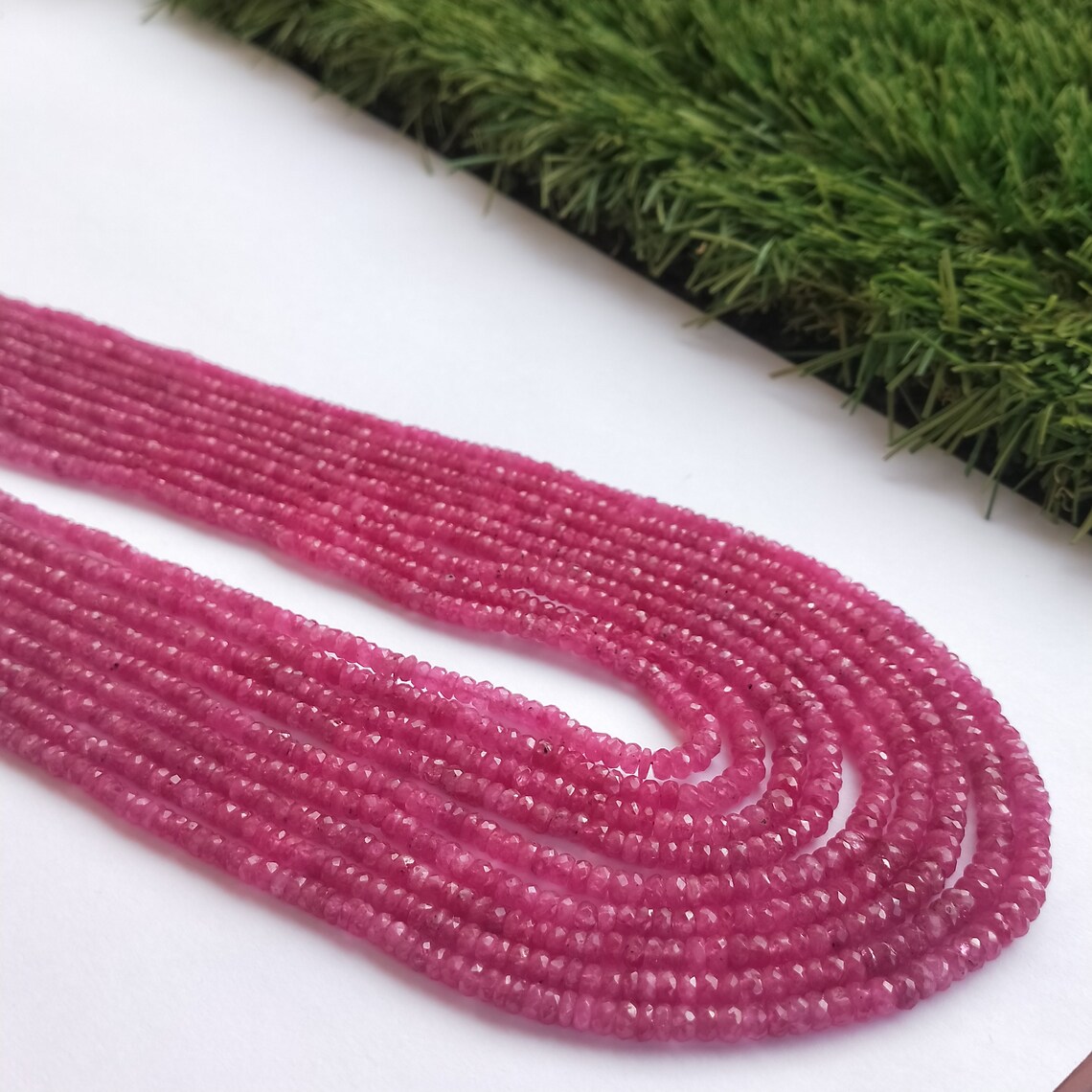 445 Carats Old Burmese Ruby Faceted Rondelle Beads | 9 Strands 18 to 22 ...