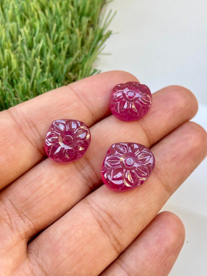Rare Quality Ruby Carved Layout Use for Making Jewelry 3 - Etsy