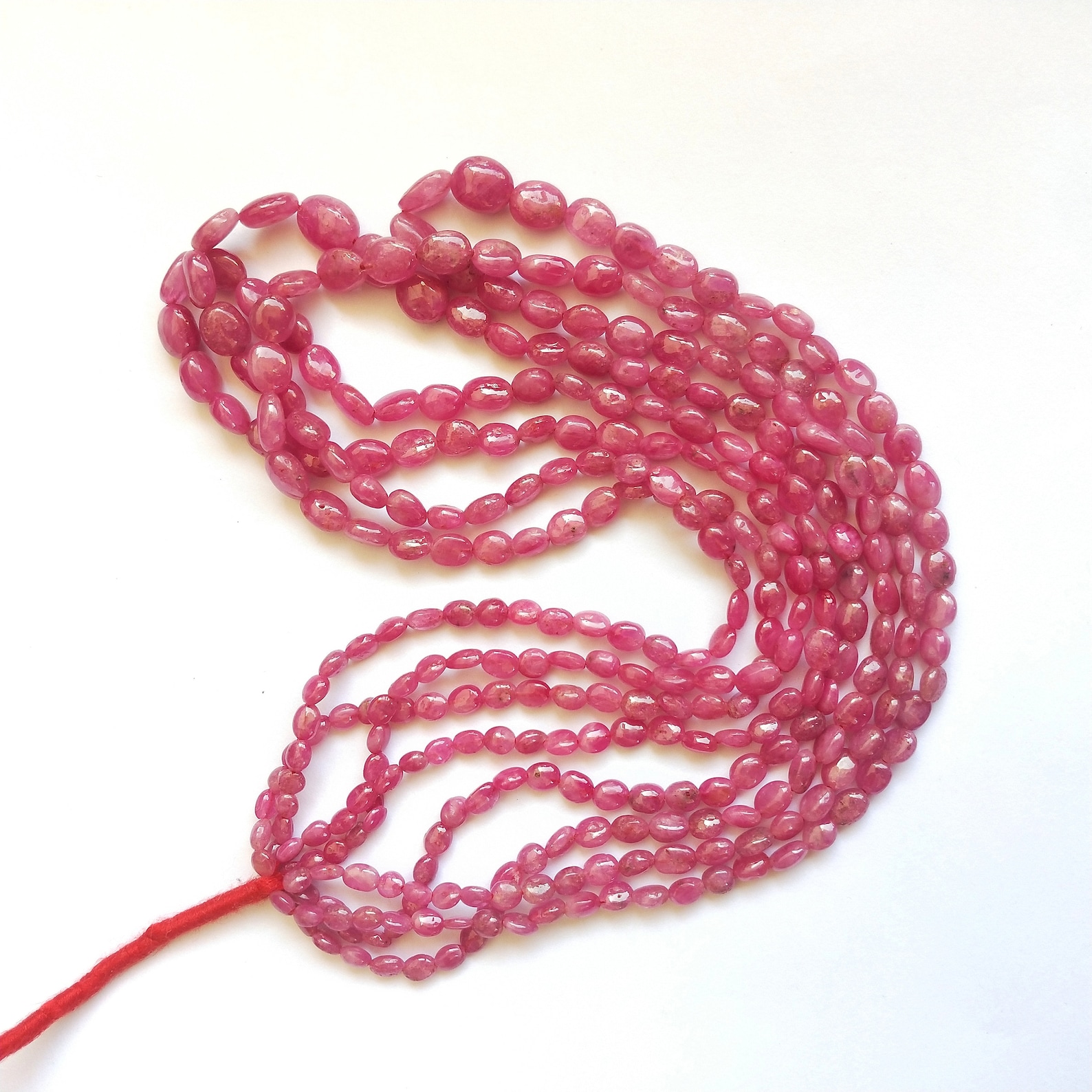 Rare Natural Burmese Ruby Plain Smooth Oval Beads ~ 3 to 7 Mm Width ...
