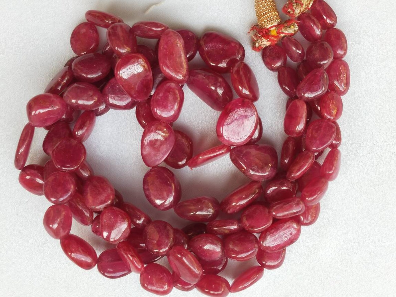 24 Ruby Necklace Real Precious Ruby Irregular Beads - Etsy