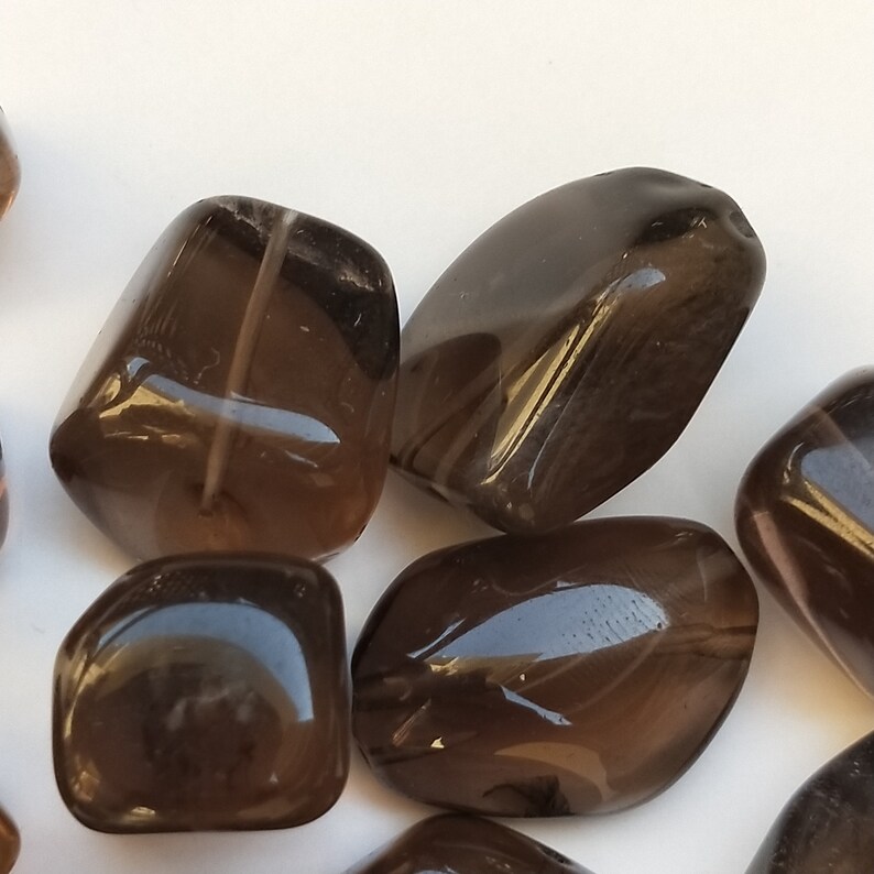 Smoky Topaz Tumbles Natural Smoky Topaz Beautiful Smooth - Etsy