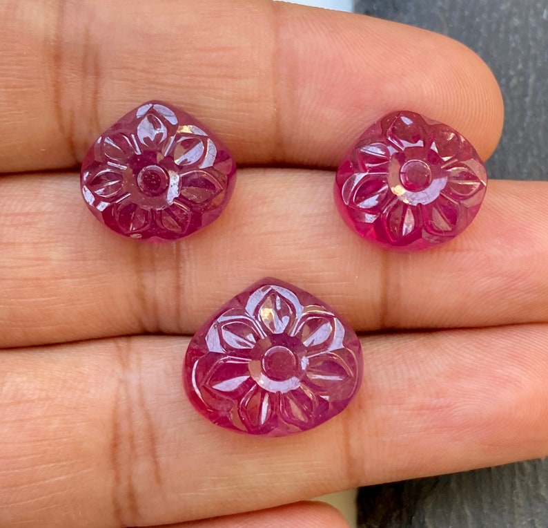 Rare Quality Ruby Carved Layout Use for Making Jewelry 3 - Etsy