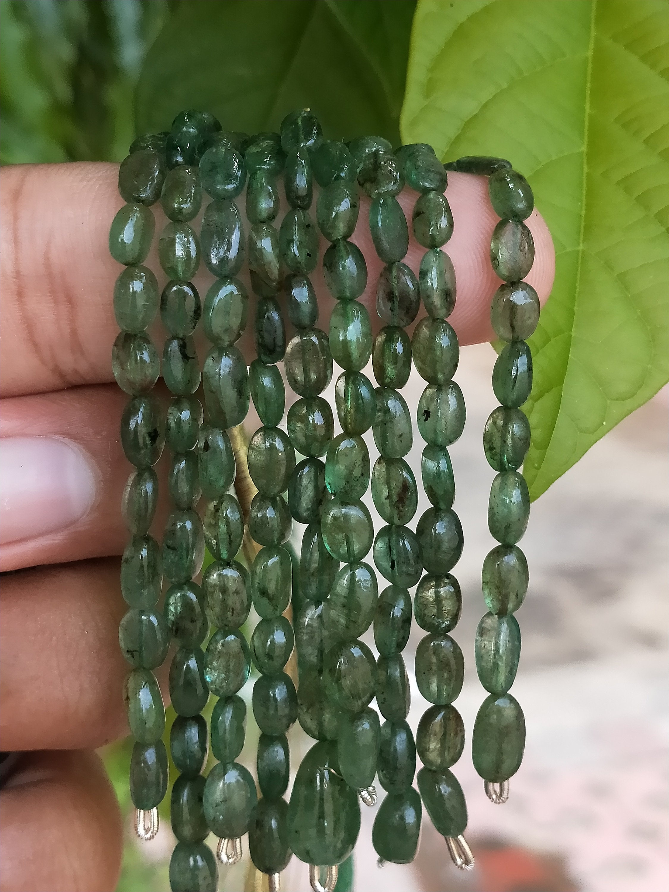 Natural Zambia Emerald Oval Beads 3 to 5 mm 4.25 | Etsy