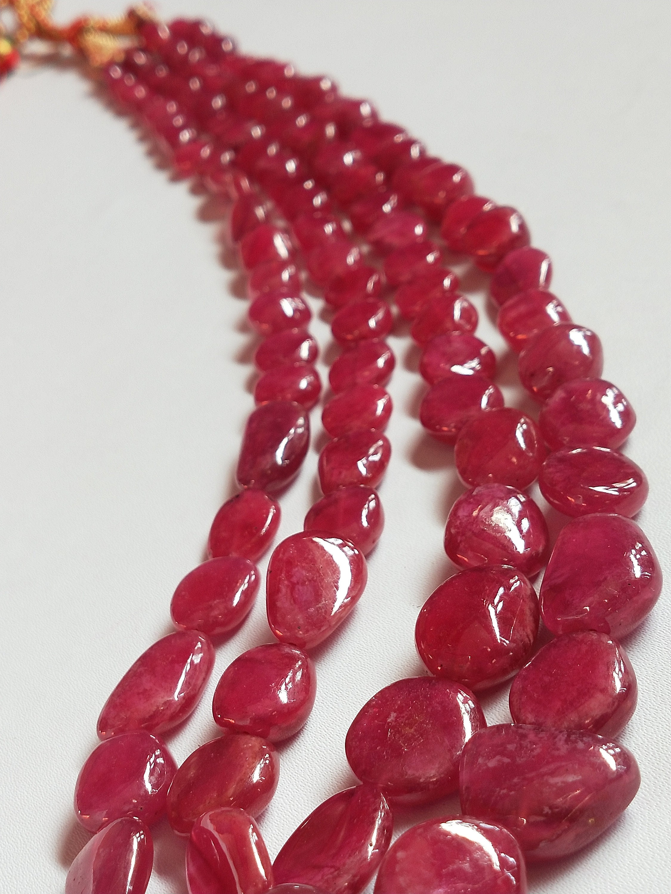24 Ruby Necklace Real Precious Ruby Irregular Beads - Etsy