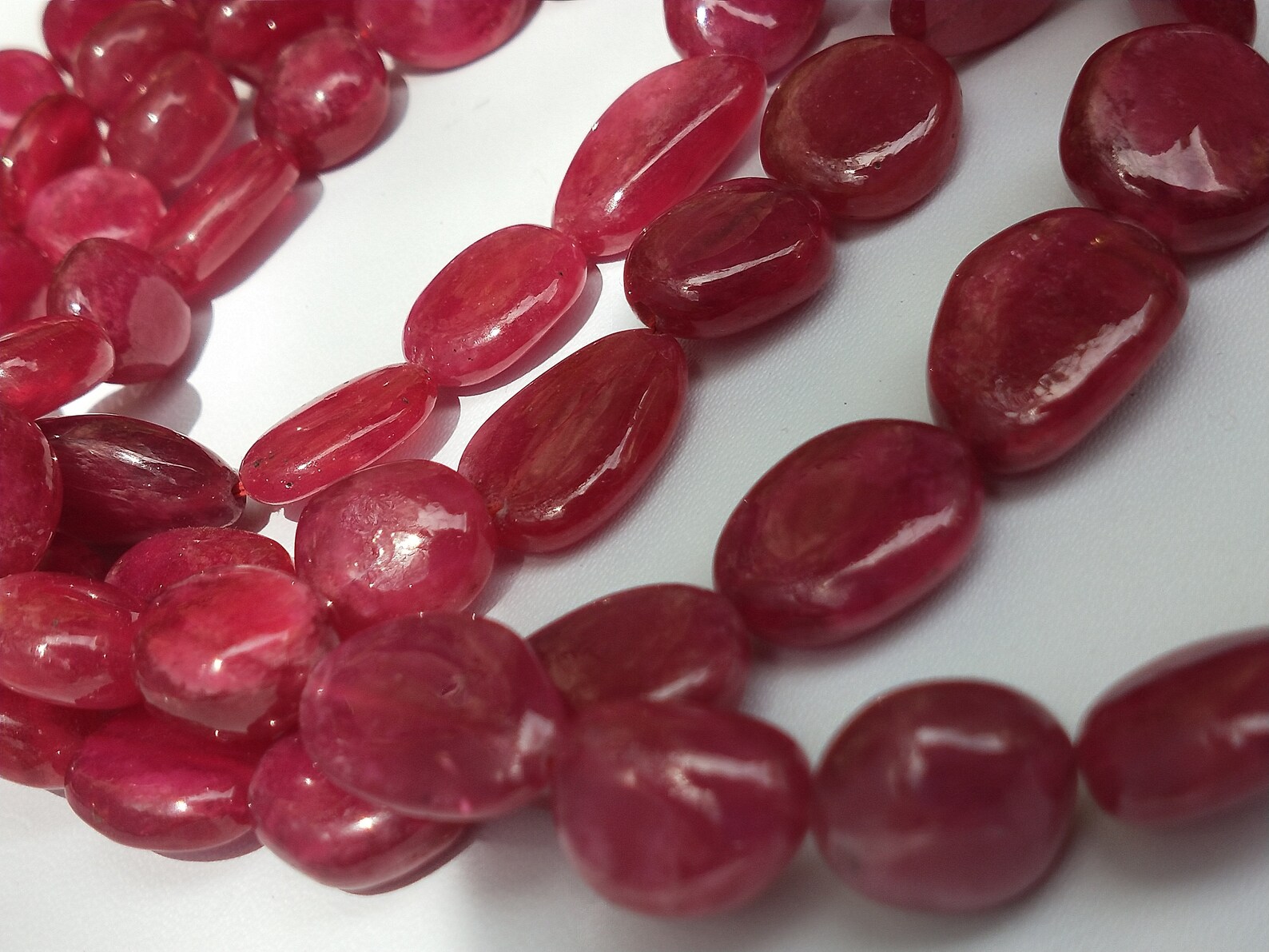 24 Ruby Necklace Real Precious Ruby Irregular Beads - Etsy
