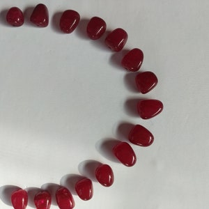Red Onyx Stone \\\ Onyx Pota \\\ 7 Pcs \\\ 15x13 Mm to 18x15 Mm Lot ...