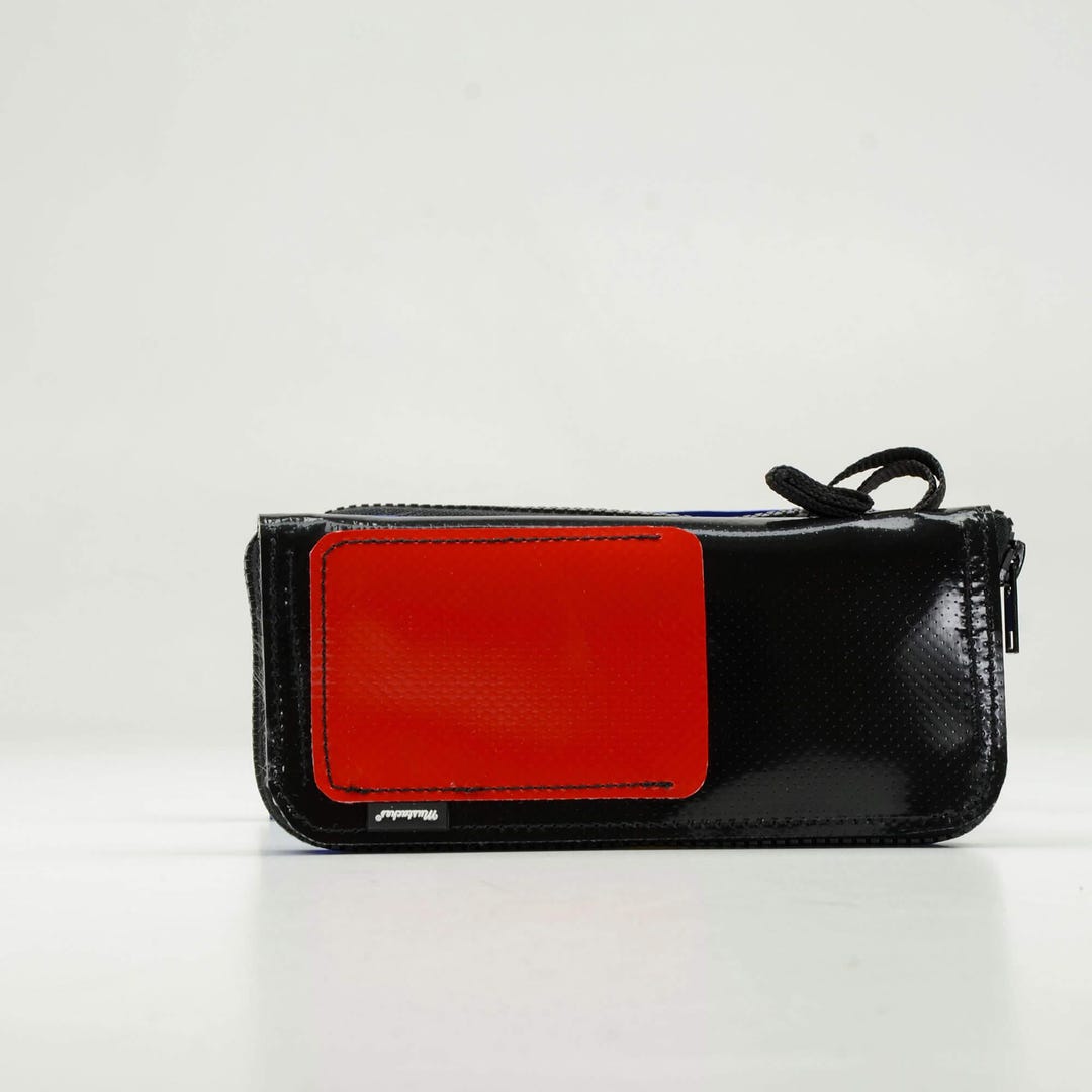 Recycled Truck Tarp Wallet • Large Zipper • Upcycled Eco-friendly ...
