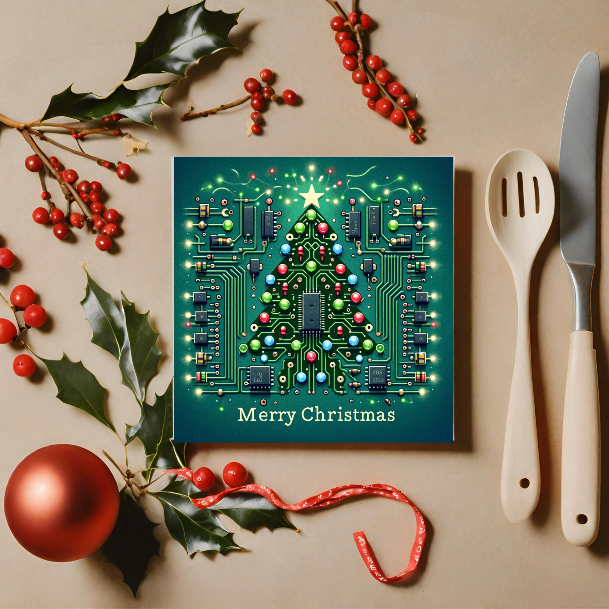 Maker Themed Christmas Card Pack of 3 Digital Cards - Etsy