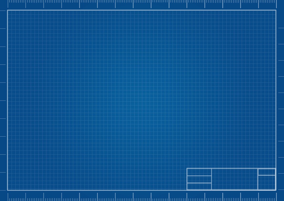 Printable Blueprint Maker Grid (landscape, Hi-res JPEG, PNG, PDF ...