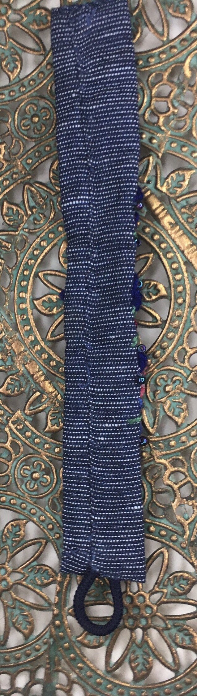 Textile Embroidered Cuff Bracelet,appliqué,recycled,shabbychic,boho ...