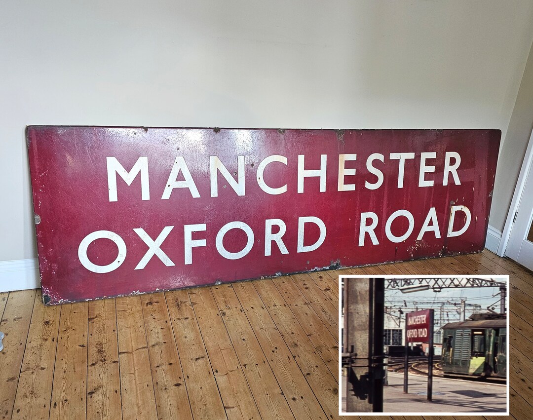 Manchester Oxford Road Railway Sign / Very Large Railway Sign ...