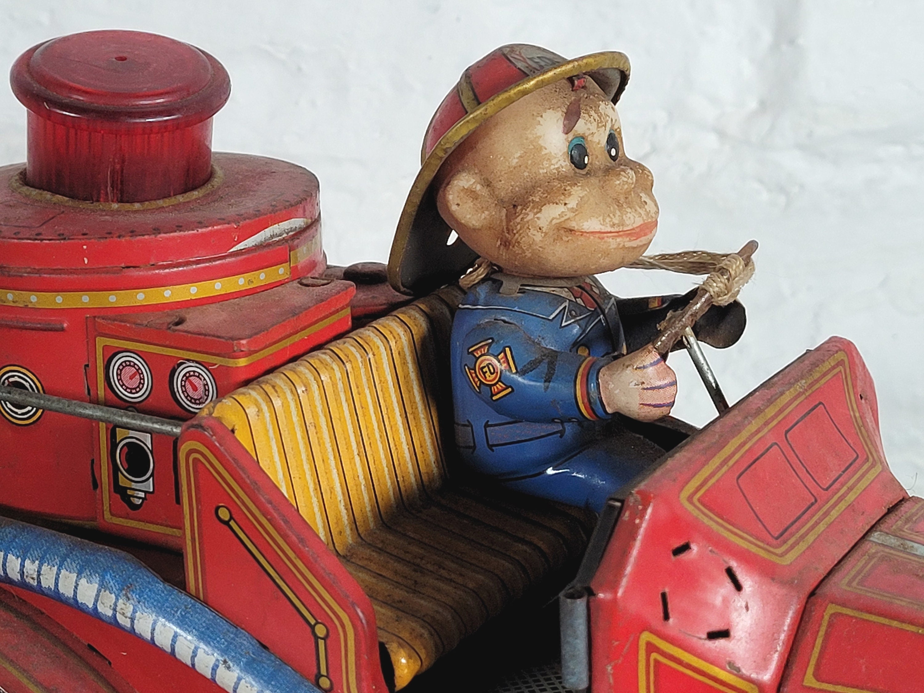 Vintage Japanese Nomura Decorative Tin Plate Toy Fire Engine - Etsy