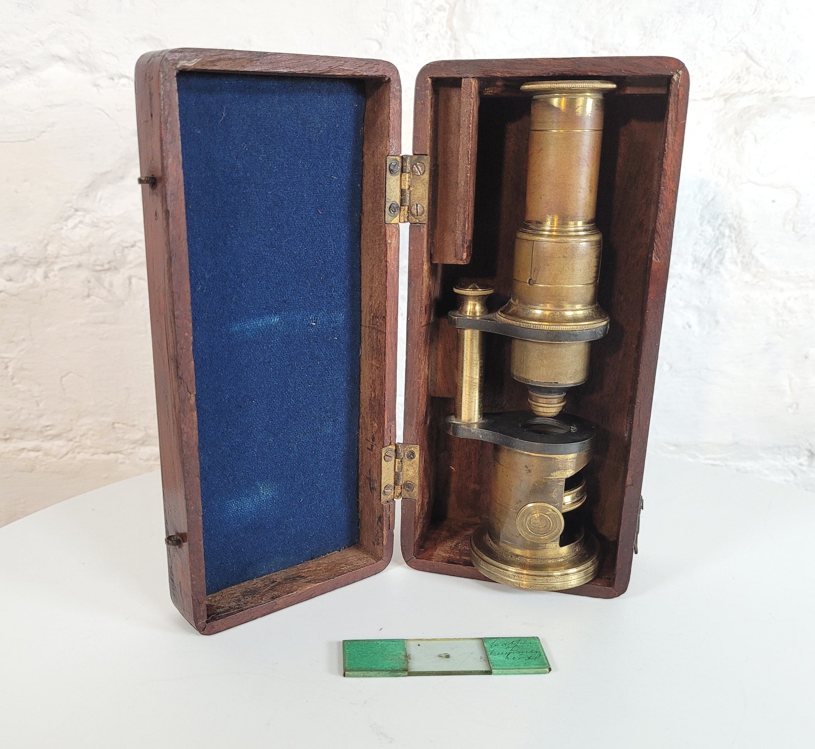 Antique Drum and Pillar Microscope / Victorian Brass Microscope / Old ...