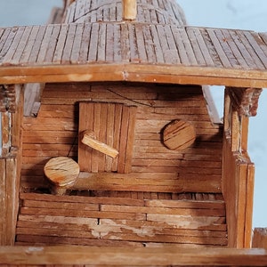 Vintage Model Steam Locomotive / Match Stick Train Model / Wooden Steam ...