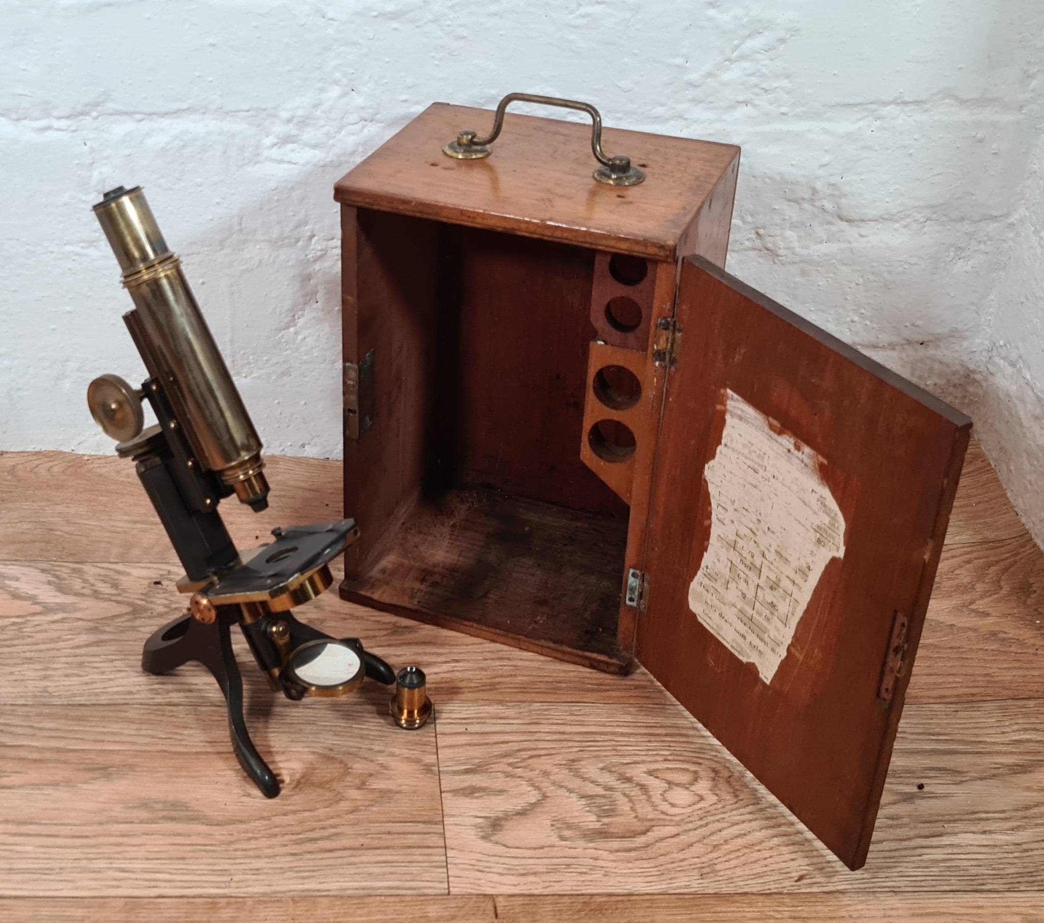 Antique Swift and Son Brass Microscope - Etsy
