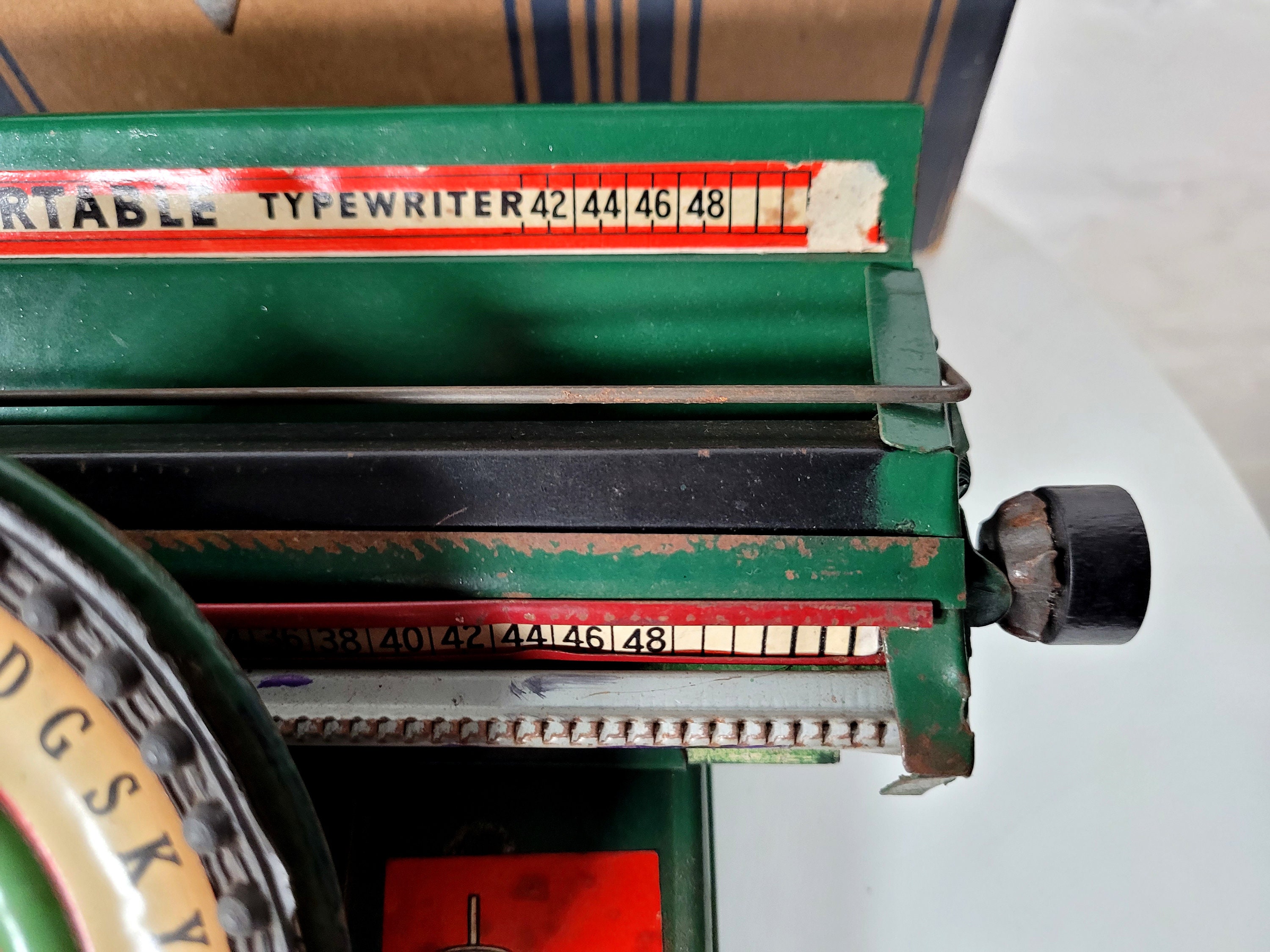 Antique Simplex Model A Typewriter in Original Box / Toy Typewriter ...