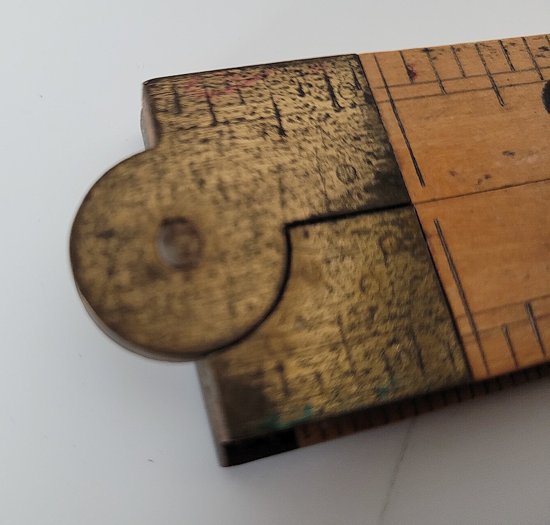 Vintage Folding Ruler / Boxwood Rule / Vintage Measuring Stick ...