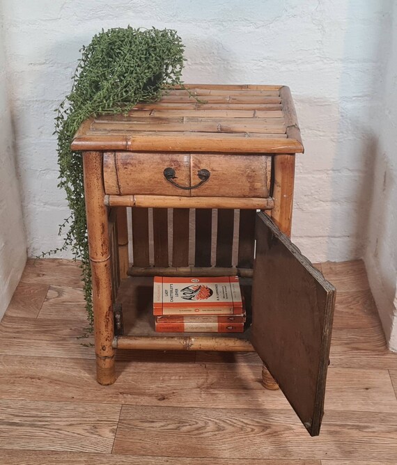 Vintage bamboo cabinet store