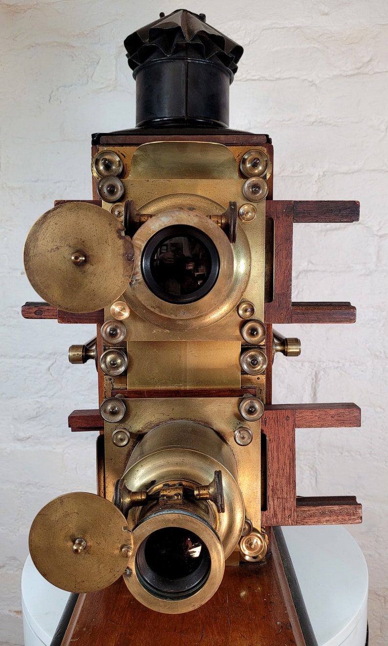 Exceptionally Rare Antique Biunial Magic Lantern / Victorian Magic ...