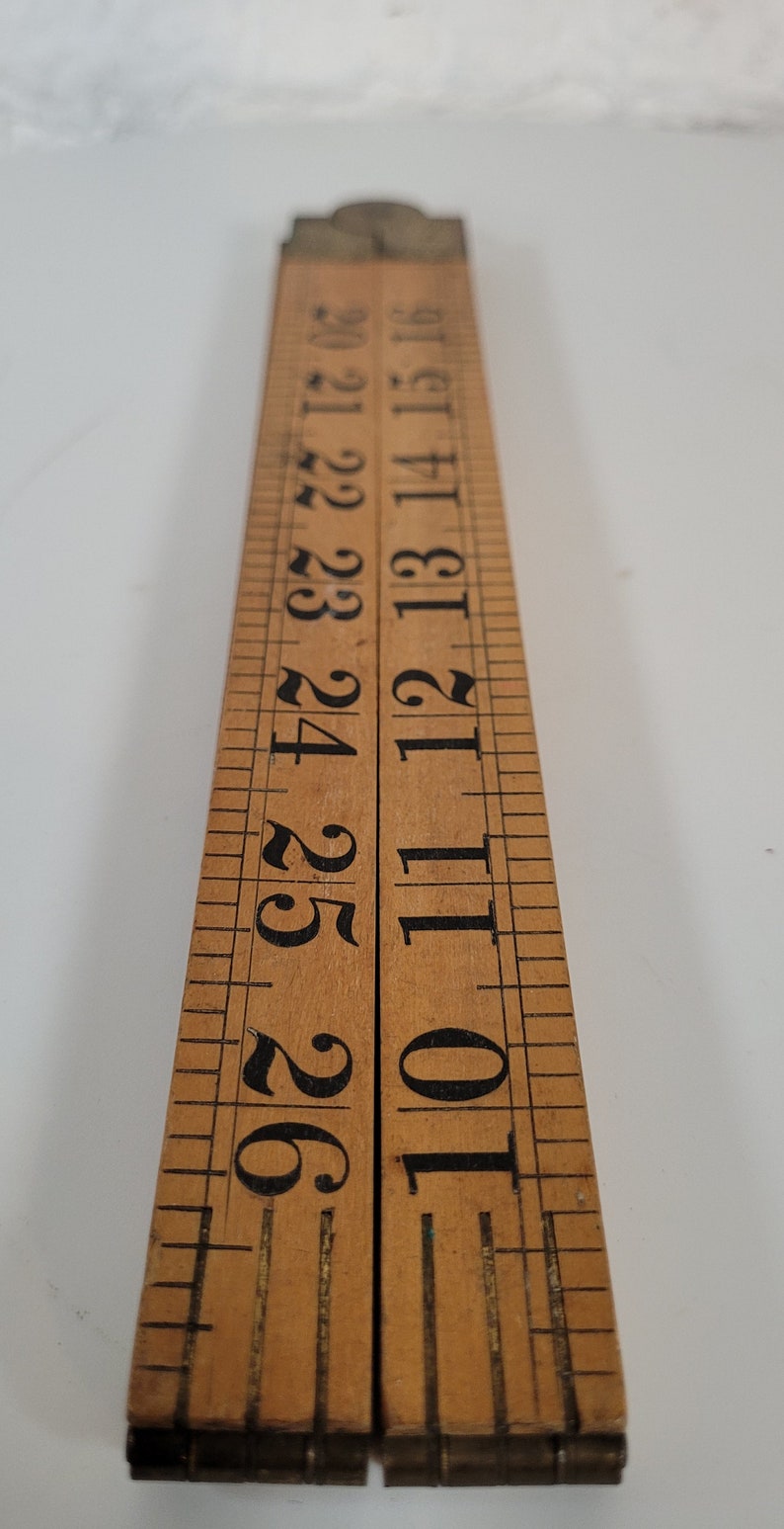 Vintage Folding Ruler / Boxwood Rule / Vintage Measuring Stick ...