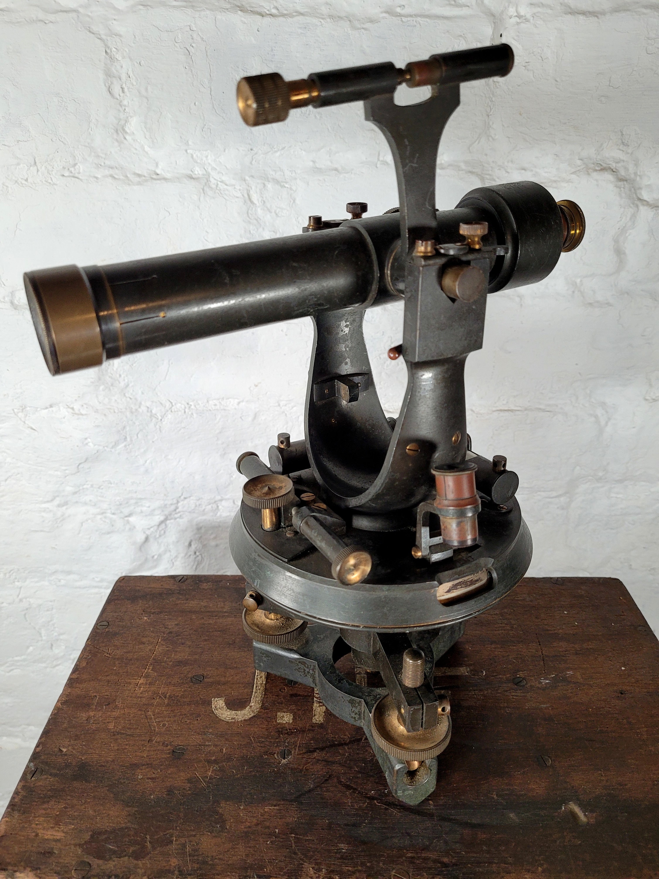 Vintage Stanley Theodolite in Orignal Wooden Box / Large Brass ...