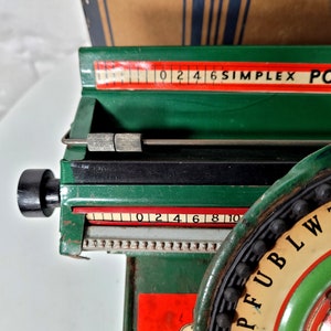 Antique Simplex Model A Typewriter in Original Box / Toy Typewriter ...