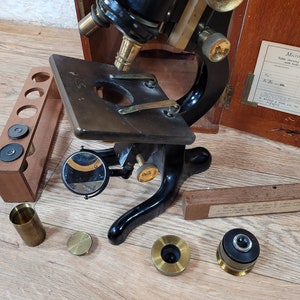 Antique Watson Microscope / Vintage Service Microscope / Large and ...
