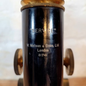 Antique Watson Microscope / Vintage Service Microscope / Large and ...