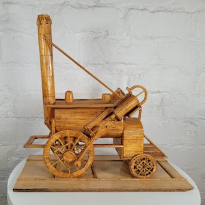 Large Vintage Matchstick Model of Stephenson's Rocket / Vintage Train ...